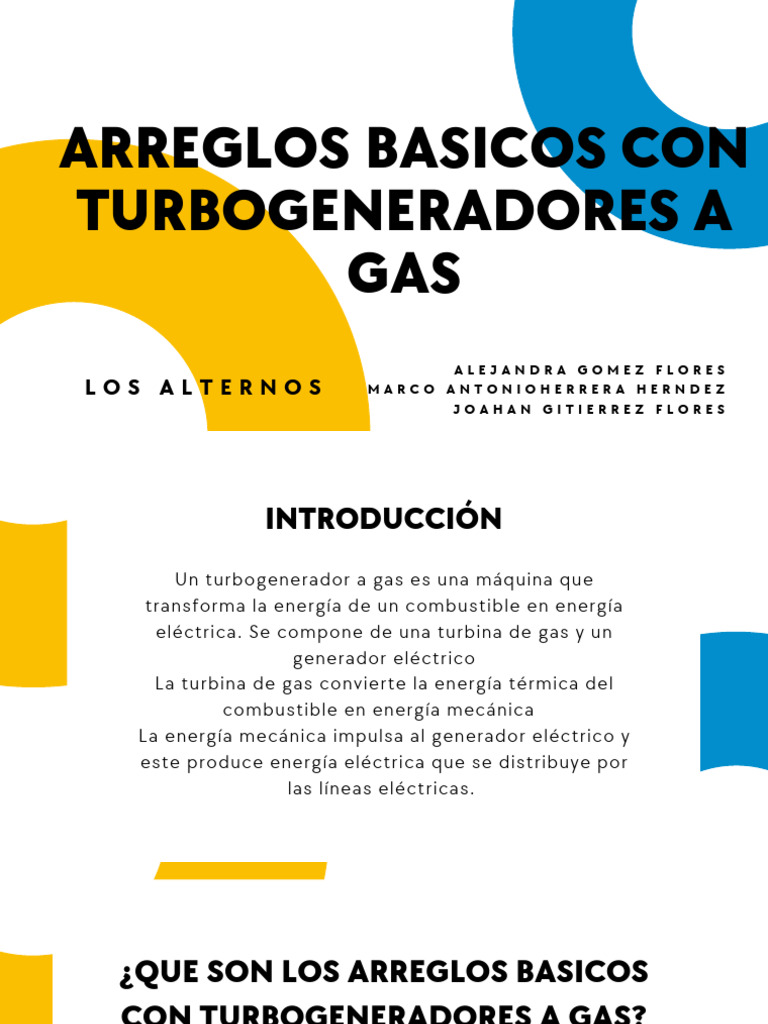 Arreglos Basicos Con Turbogeneradores A Gas | PDF | Turbina | Refrigeración