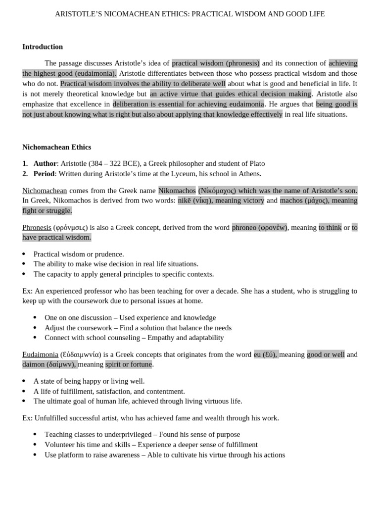 STS THE GOOD LIFE | PDF | Virtue | Wisdom