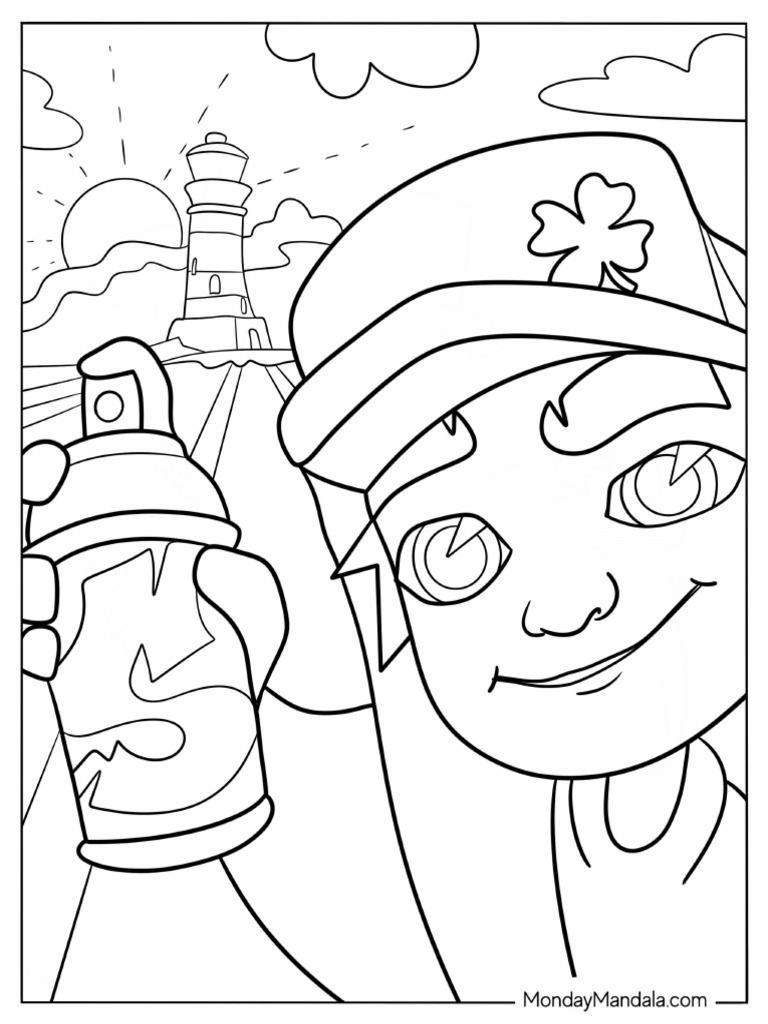 Easy-Jake-Holding-Up-A-Spray-Paint-Coloring-Page-For-Kids | PDF