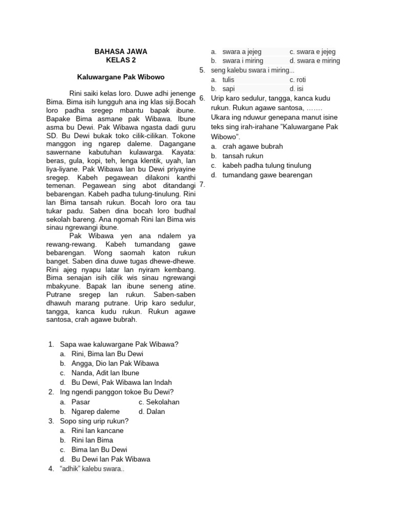 Bahasa Jawa | PDF