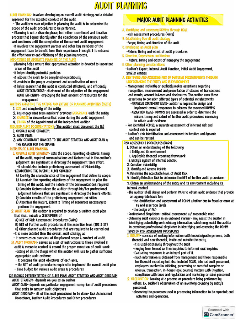 Audit Planning | PDF