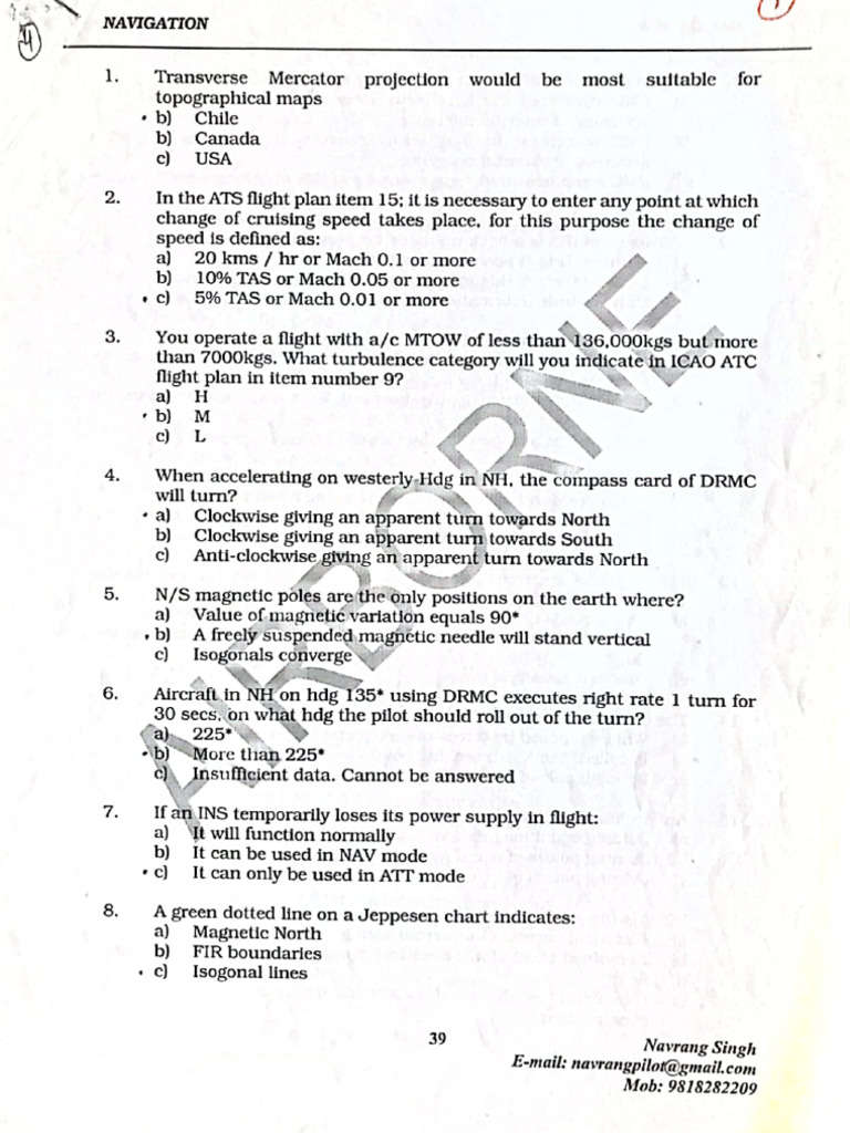 NAVIGATION IMPORTANT Questions | PDF