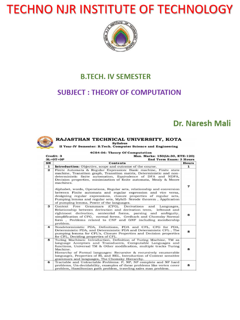 Lecture-1 | PDF | Automata Theory | String (Computer Science)
