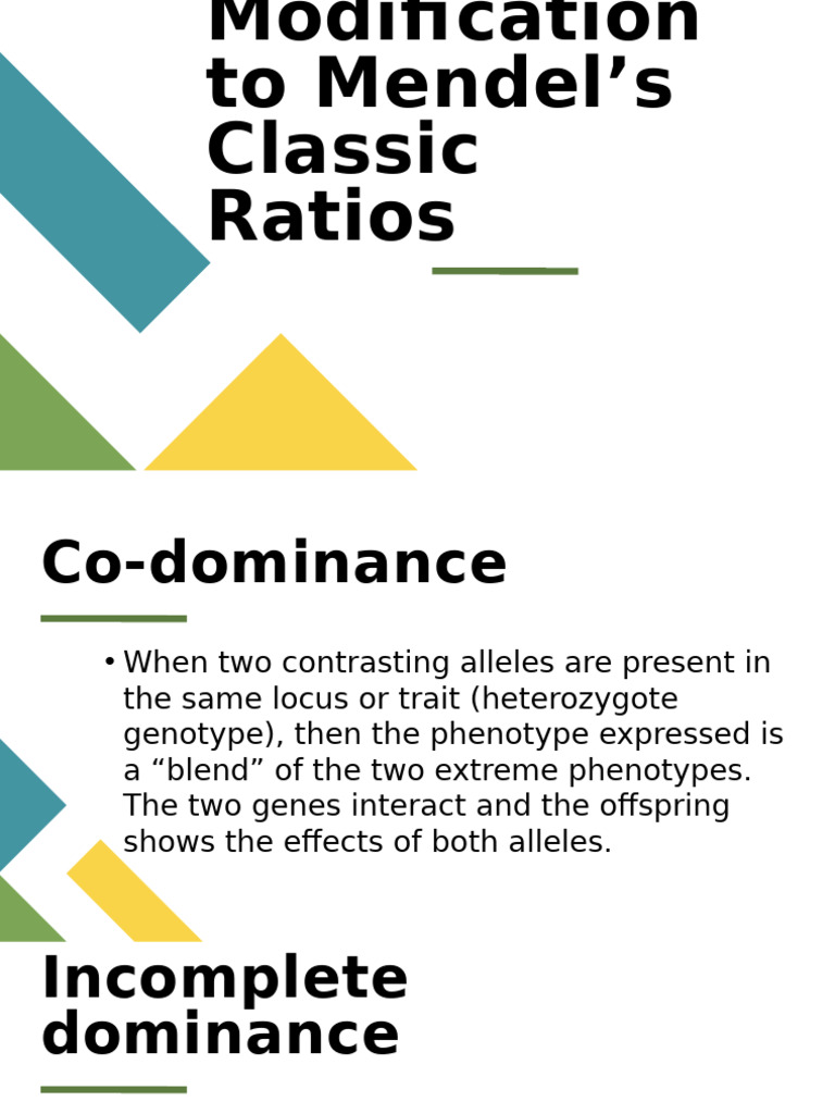 Mendelian Genetics: Ratios & Inheritance Types | PDF | Dominance ...