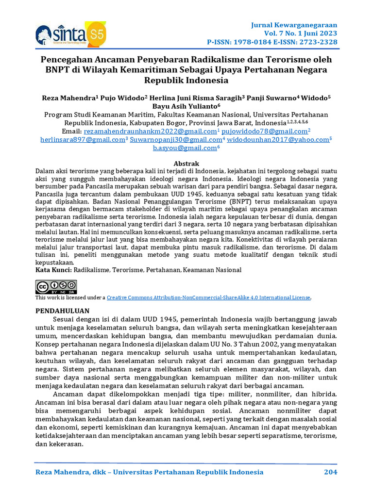 Timan Sebagai Upaya Pertahanan Negara Republik Indonesia | PDF