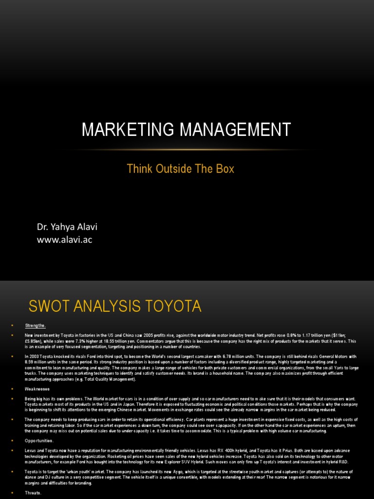 SWOT Analysis of Toyota: Examining the Leading Automaker's Strengths ...