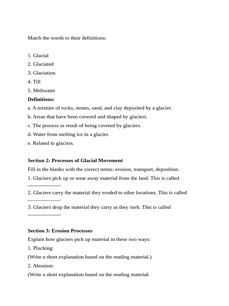 Geography Worksheet Pdf