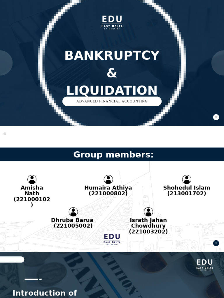Bankruptcy and Liquidation Overview | PDF | Bankruptcy | Liquidation