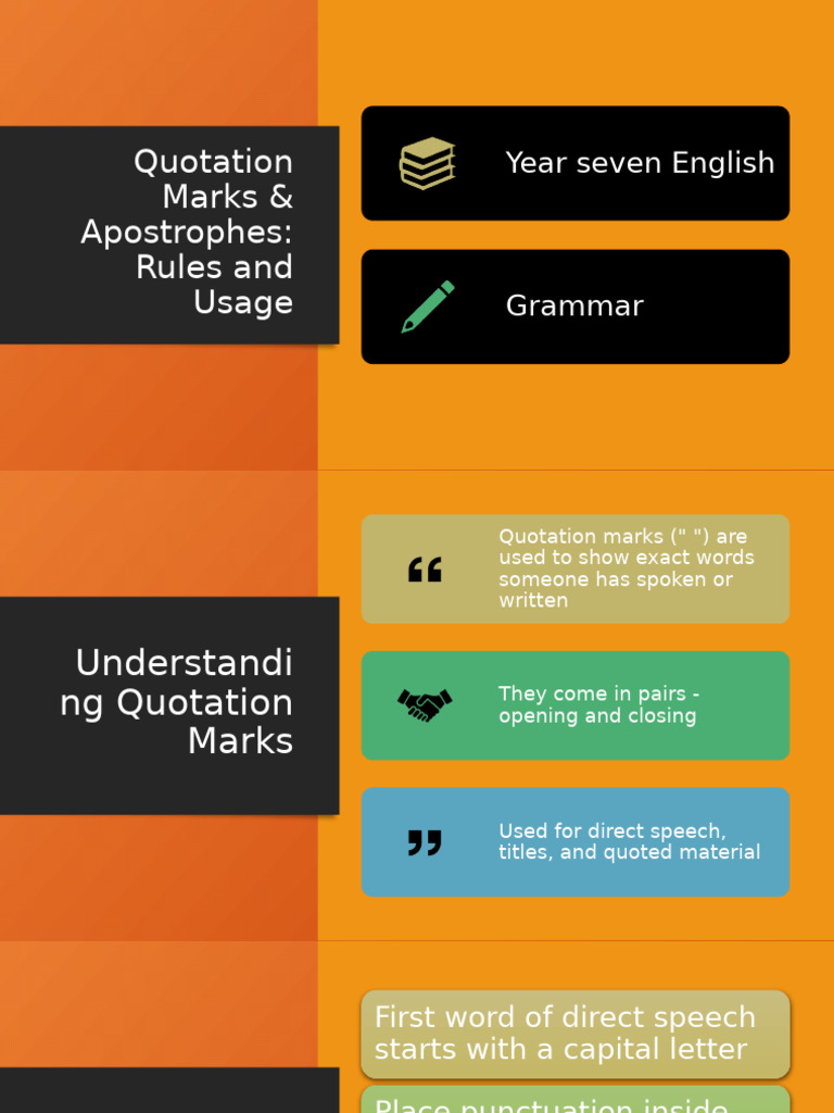 Quotation Marks & Apostrophes_ Rules and Usage | PDF | Quotation Mark ...