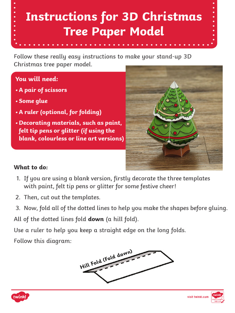 T T 15002 3d Christmas Tree Paper Model Activity Ver 2 | PDF