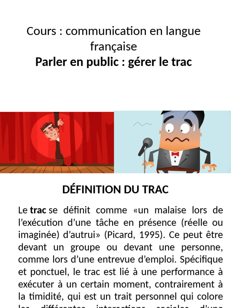 Gérer le trac en public efficacement | PDF | Peur | Anxiété