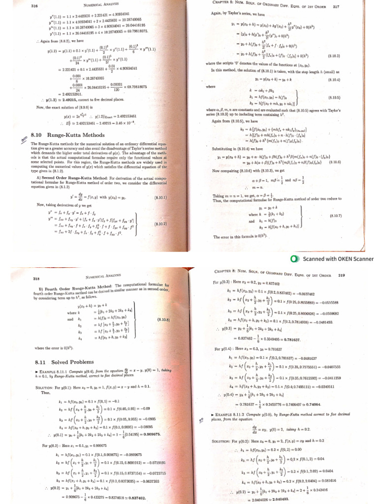 Runga Kutta Method | PDF