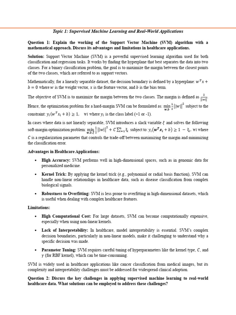 Question Bank (Intermediate) | PDF | Support Vector Machine | Cross Validation (Statistics)