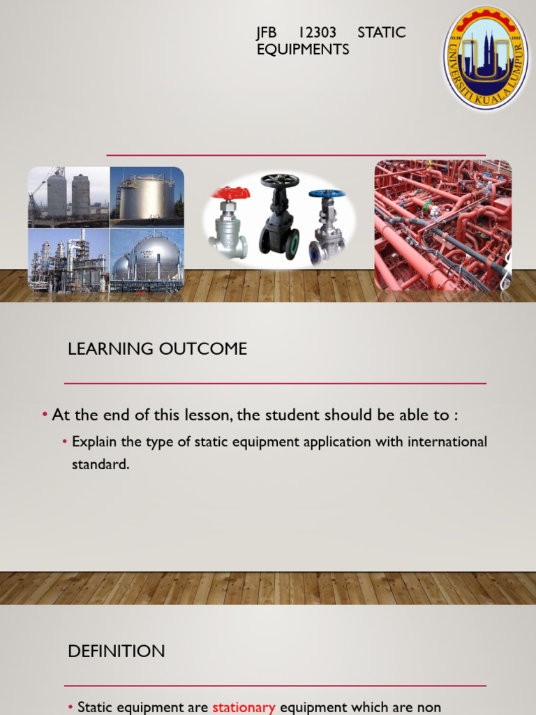 Static Equipments (Standard & Codes) | PDF | Specification (Technical ...