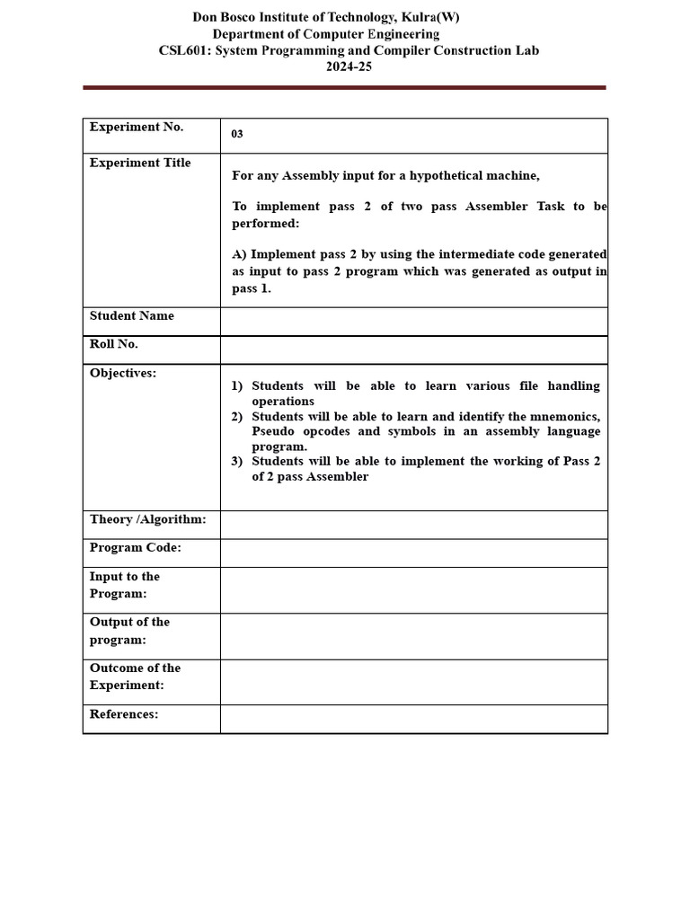 Experiment No 3 | PDF
