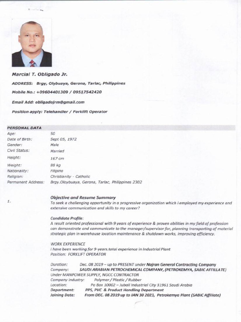 Obligado, Marcial JR T. | PDF
