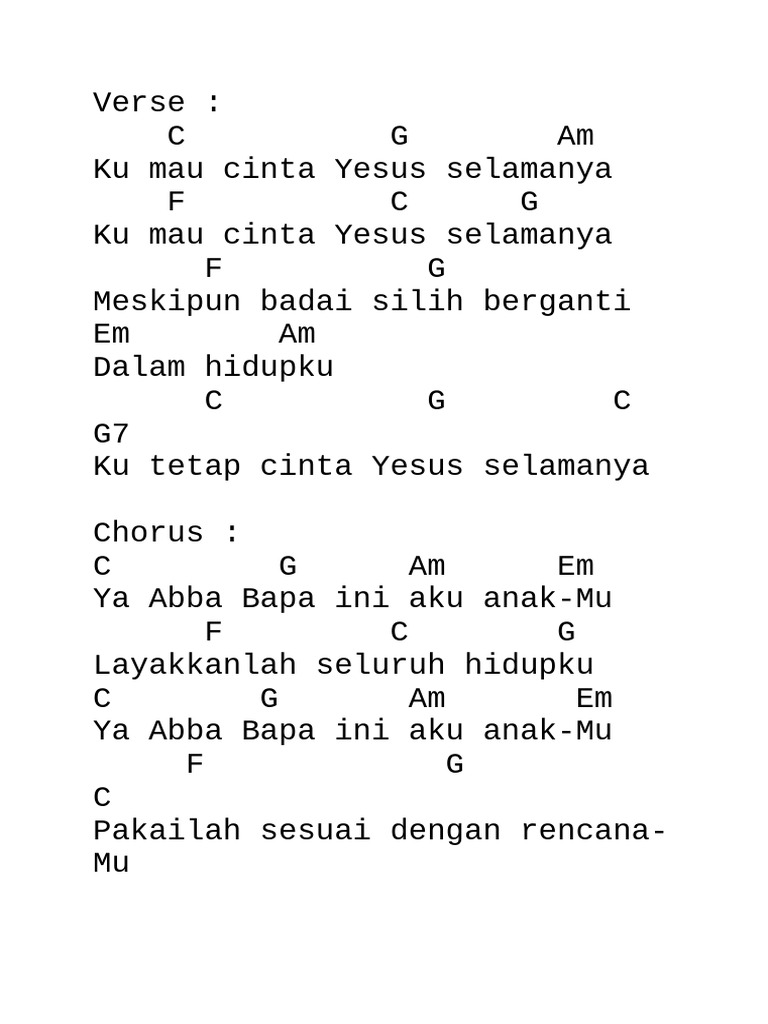 Ku Mau Cinta Yesus | PDF