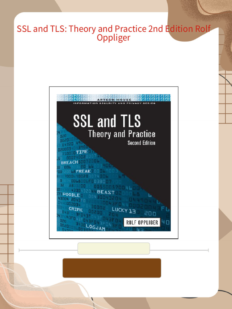 SSL and TLS: Theory and Practice 2nd Edition Rolf Oppliger - Read the ebook now with the ...