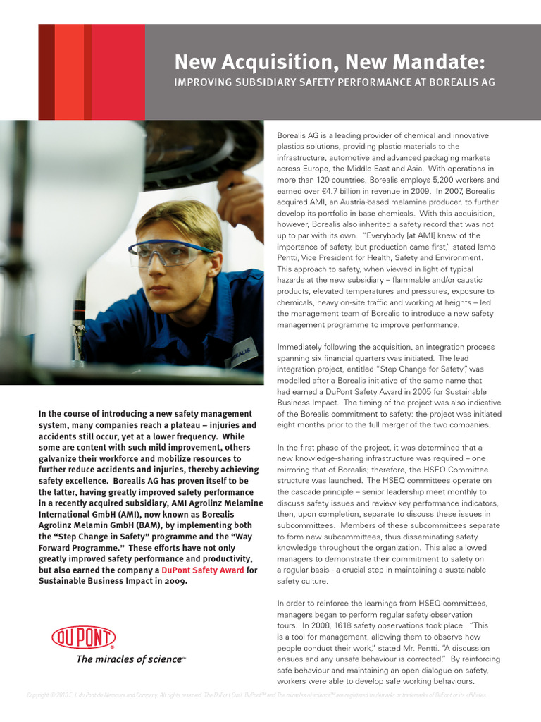 Borealis 2009 Safety Awards | PDF