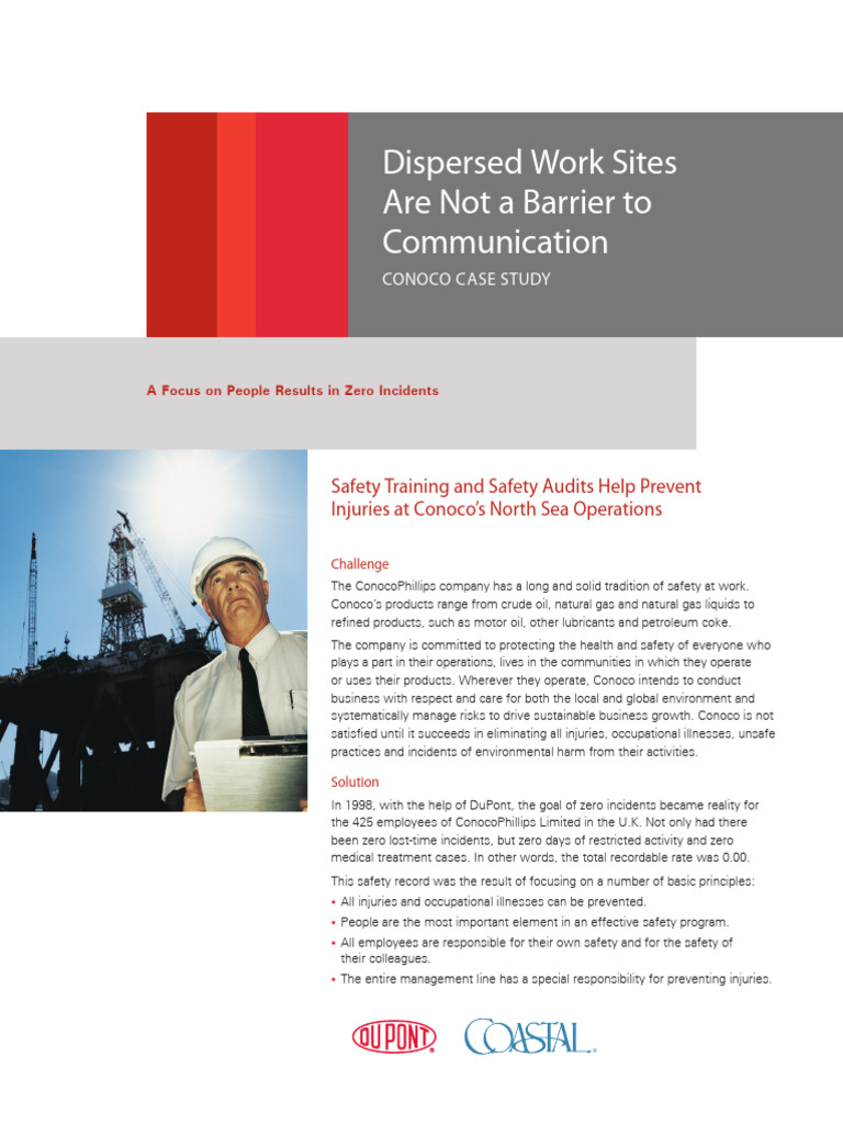 Conoco Communication CaseStudy | PDF | Safety | Occupational Safety And ...