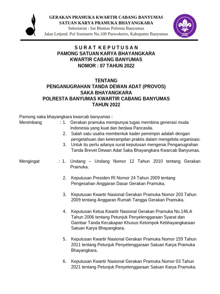 SK Dewan Adat | PDF