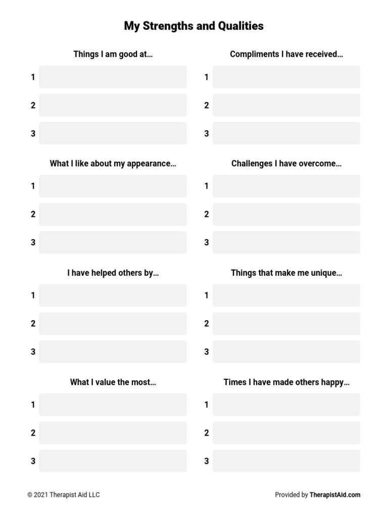 My Strengths and Qualities | PDF