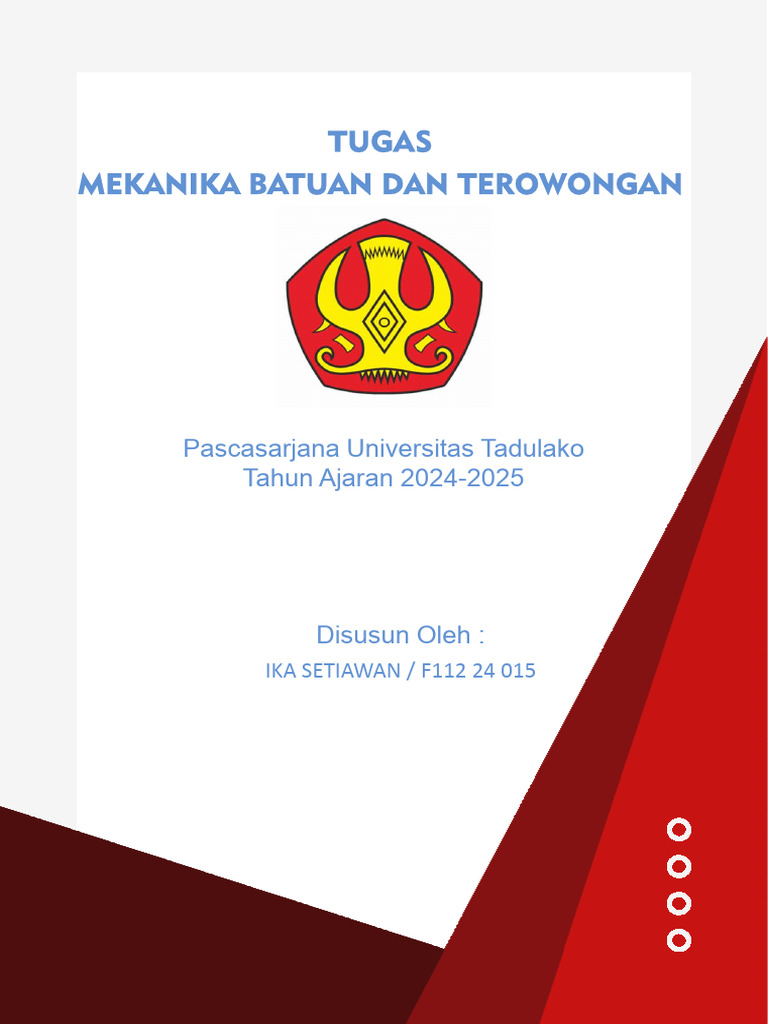 Tugas Terwongan Ika Setiawan-F112 24 015 | PDF