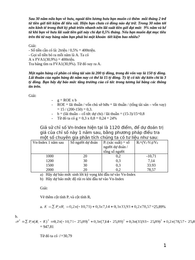 Bai Tap Phan Tich 1 | PDF
