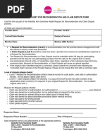 UnitedHealthCare Fillable Reconsideration Form | PDF | Identity ...