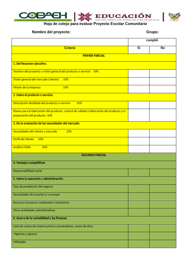 Rubrica Pec 2025 | PDF