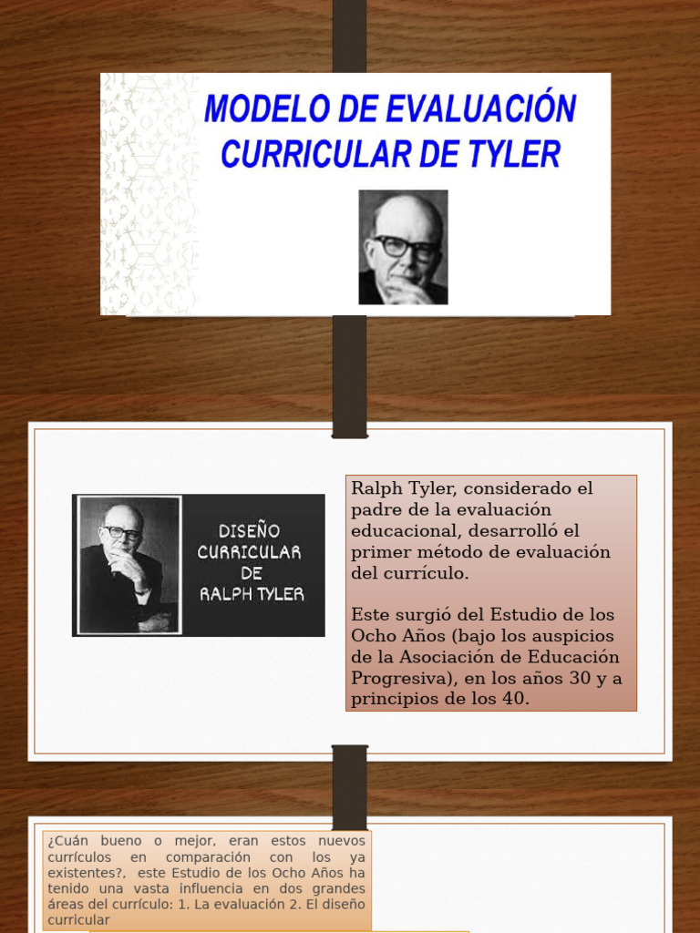Modelo de Evaluación de Ralph Tyler | PDF | Plan de estudios | Evaluación