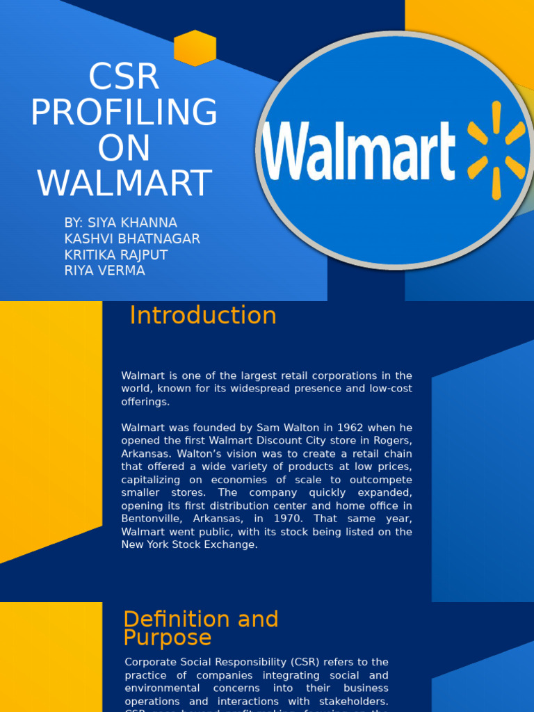 WALLMART_CSR | PDF | Corporate Social Responsibility | Walmart