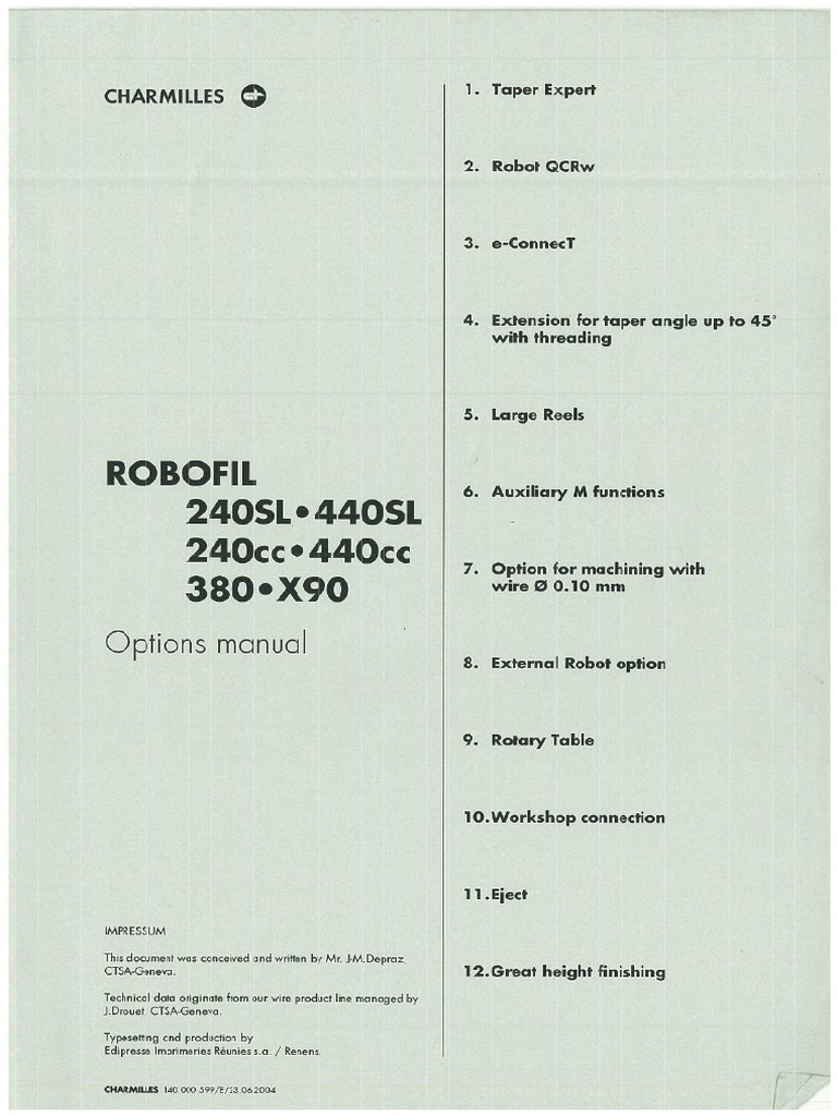 ROBOFIL 240 440/240cc 440cc | PDF