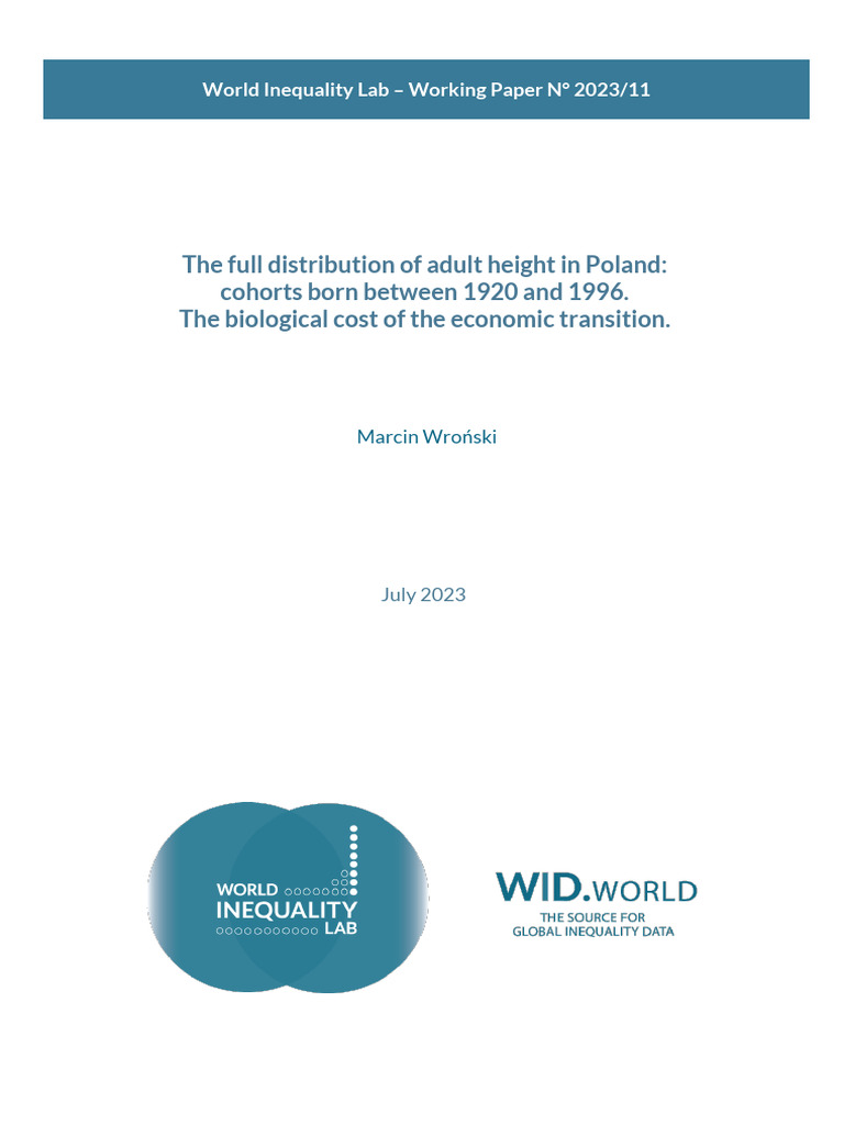 Poland's Adult Height Trends 1920-1996 | PDF | Economic Inequality ...
