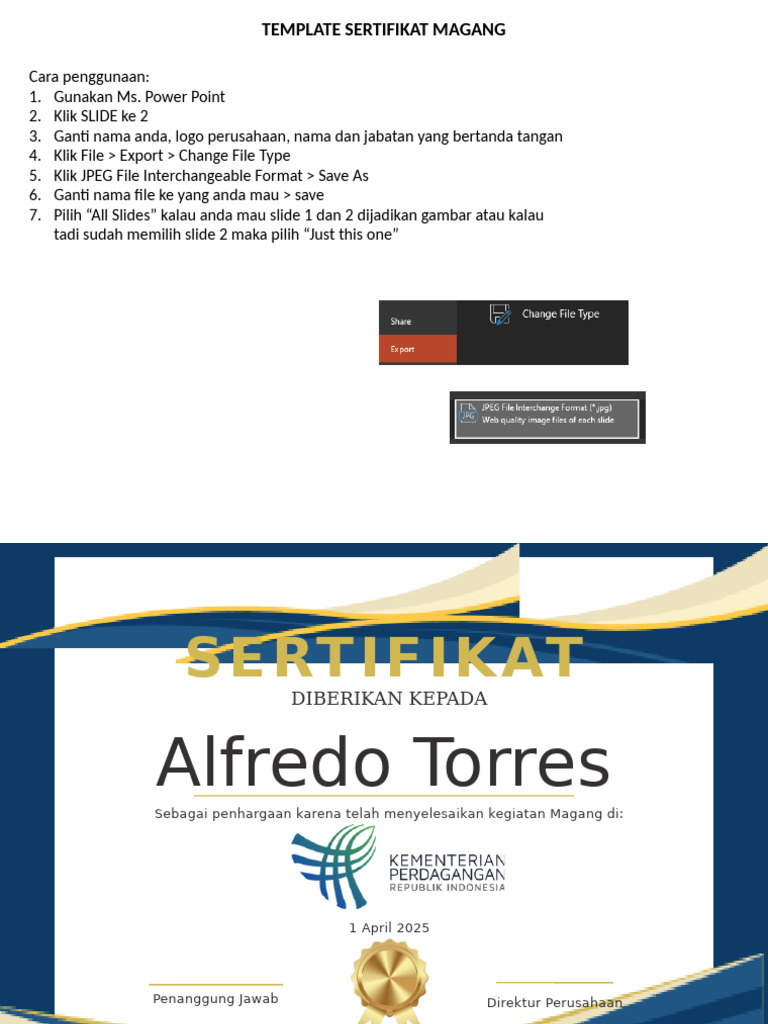 Lampiran 7. SERTIFIKAT Magang 2024-2025 | PDF