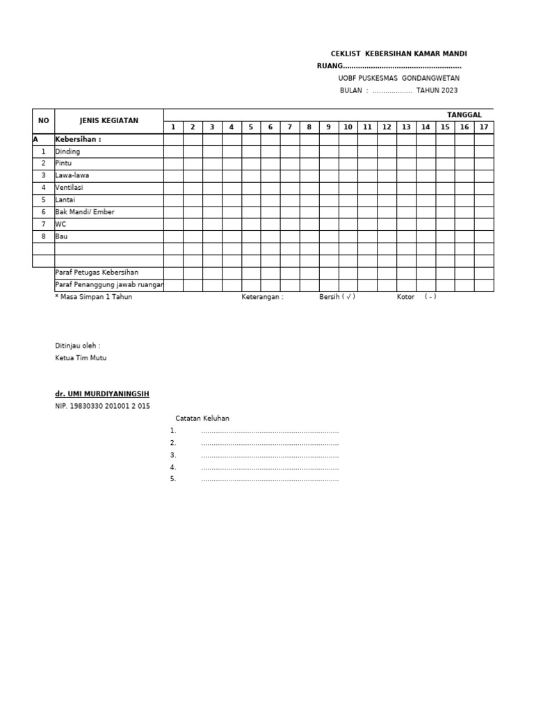 kosongan kamar mandi | PDF