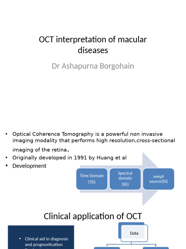 0 - Optical Cohorence Tomography Interpretation - PPTX Asha (1) Oct in Macular Disorders | PDF ...