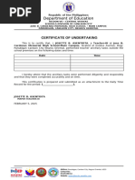Certificate of Undertaking | PDF