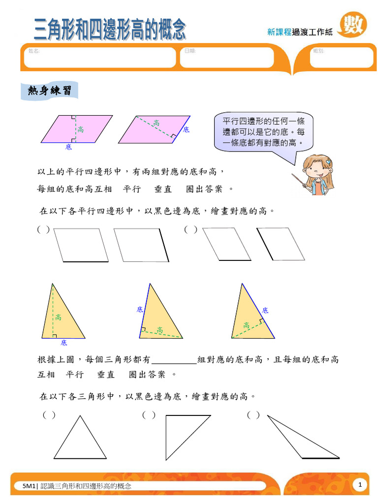 P5 Height of Triangle and Quadrilateral | PDF
