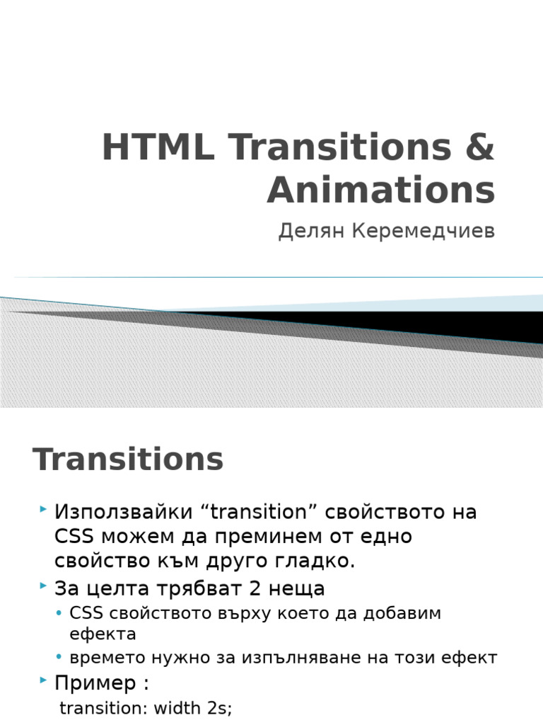 10 HTML Transitions Animations 1584919549 | PDF