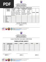 Dance Competition Tabulation Sheet | PDF