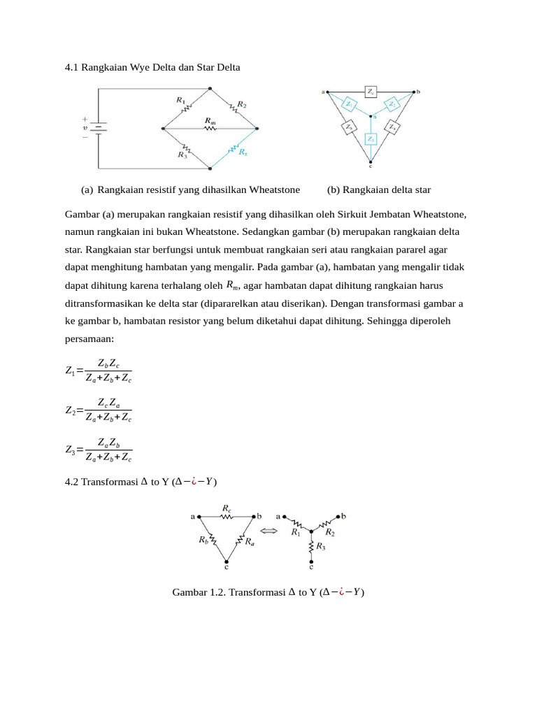 Rangkaian Wye Delta dan Transformasi Y | PDF