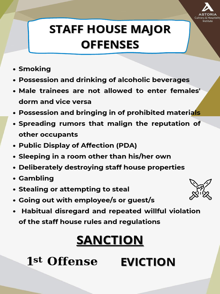 Staff House Rules and Offenses Guide | PDF