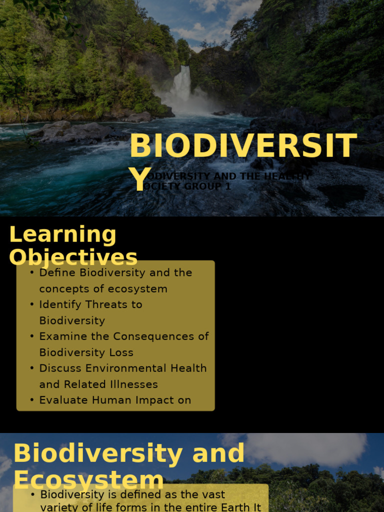 Biodiversity in Ecosystems Educational Presentation in Colorful ...