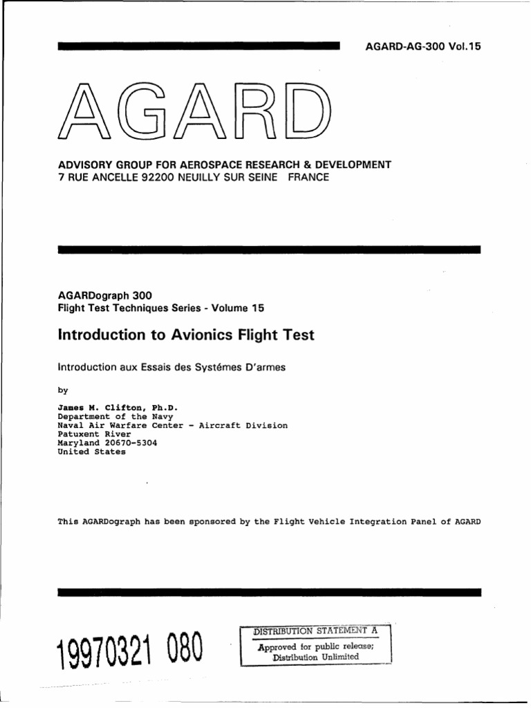 AGARD-AG-300-VOL-15 Introduction To Avionics Flight Test | PDF | Radar ...