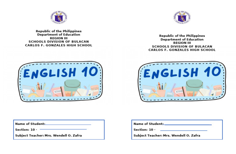 NB Cover English 10 | PDF