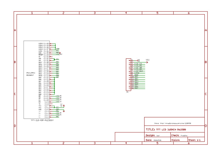 TFT LCD 3.0inch r61509 Schematic | PDF