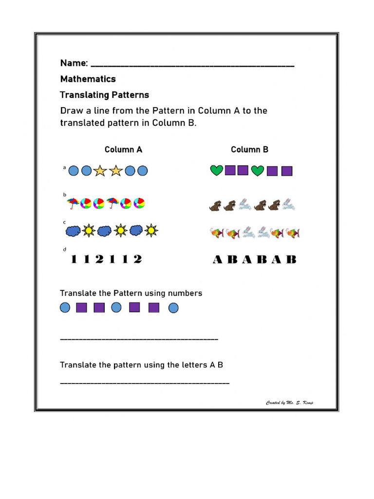 Translating Patterns | PDF