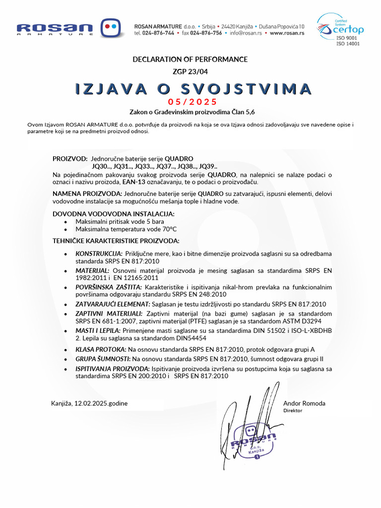 5_IZJAVA_QUADRO | PDF