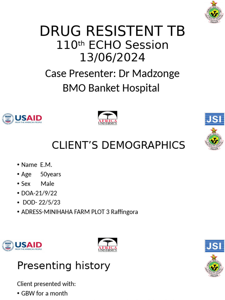 Ministry of Health and Child Care, Zimbabwe ECHO Session Case | PDF ...